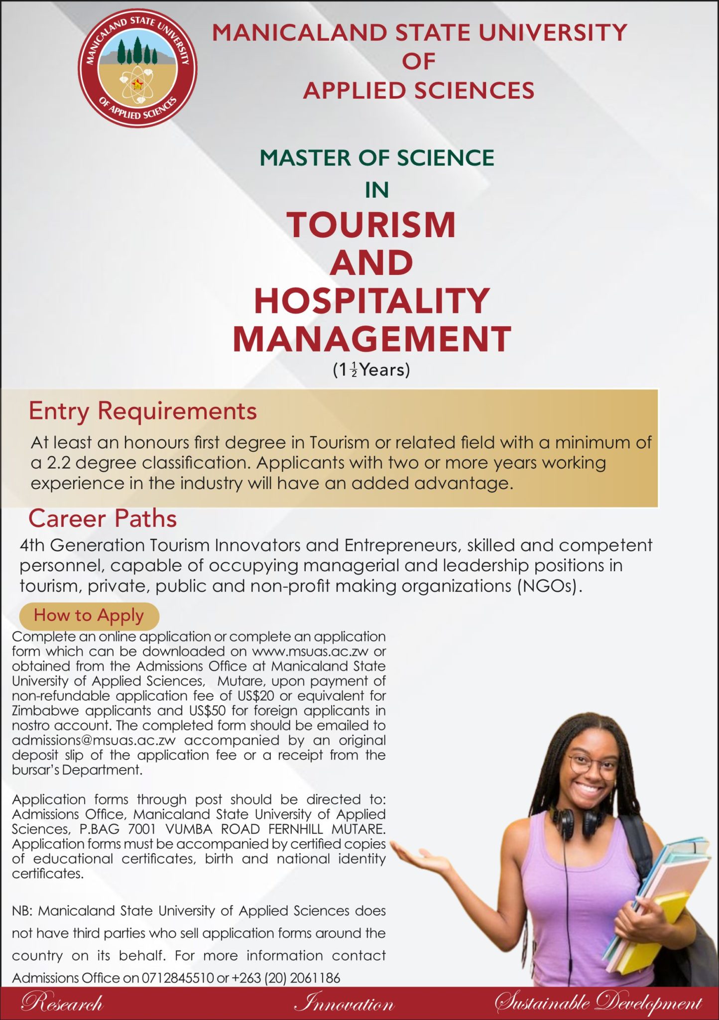 Master of Science Degree in Tourism and Hospitality Management - MSUAS